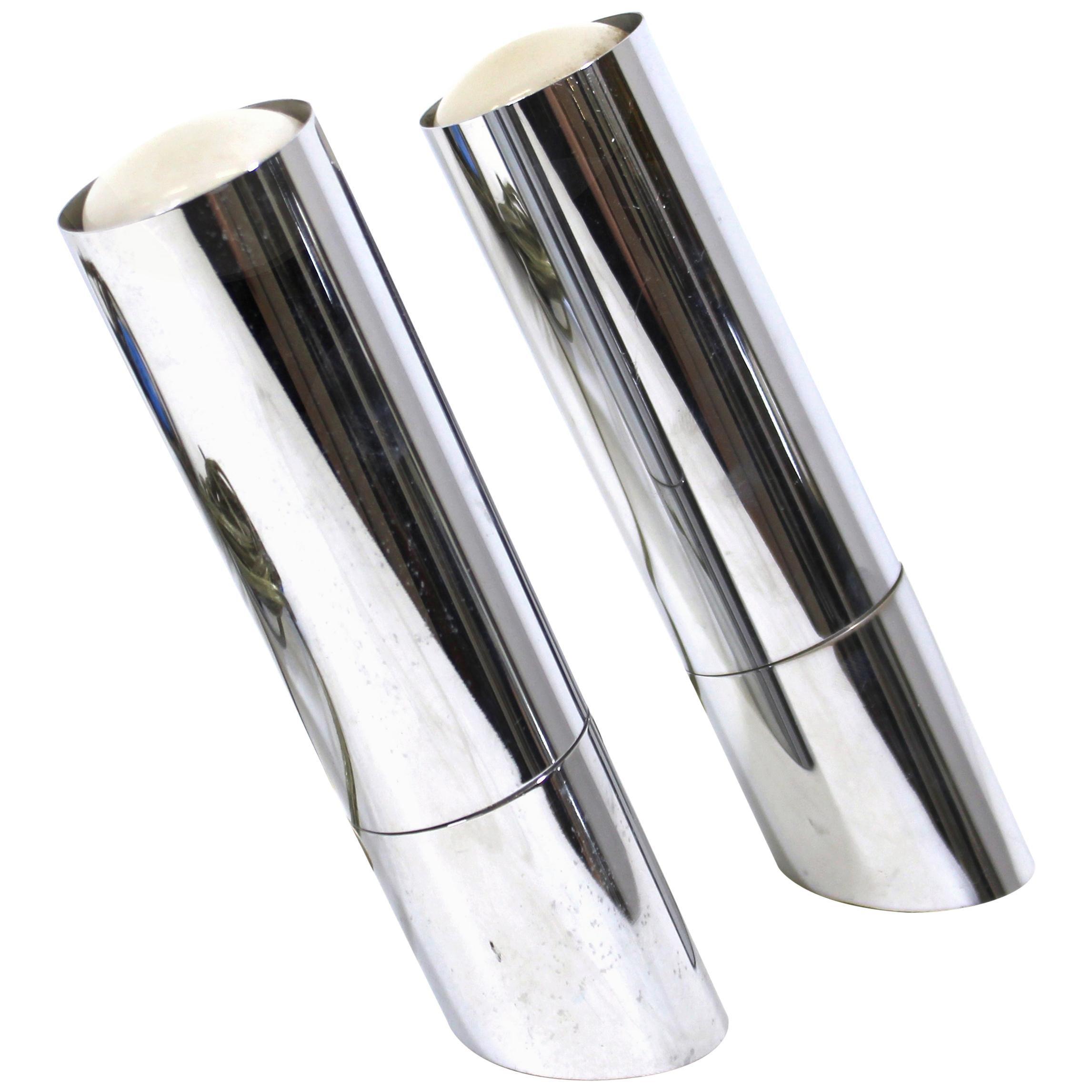 Modern Sciolari Style Chrome Tube Spotlight Lamps at 1stDibs