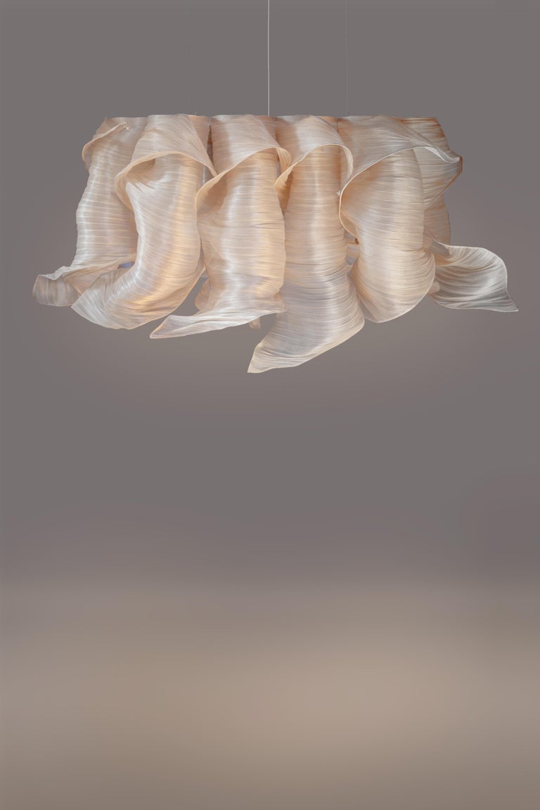 Modern Sculptural Fabric Pendant Chandelier from Studio Mirei, Nebula ...