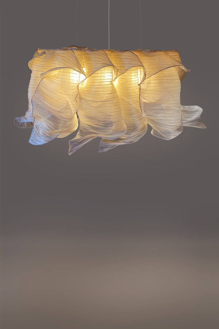 Modern Sculptural Fabric Pendant Chandelier from Studio Mirei, Nebula ...
