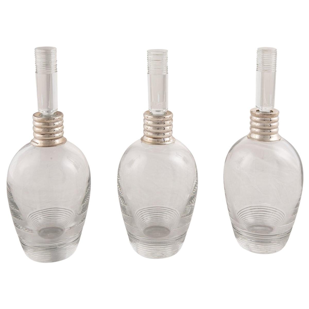 Modern Set of Solid Silver and Glass Decanters, David Redman, C.2011 at ...