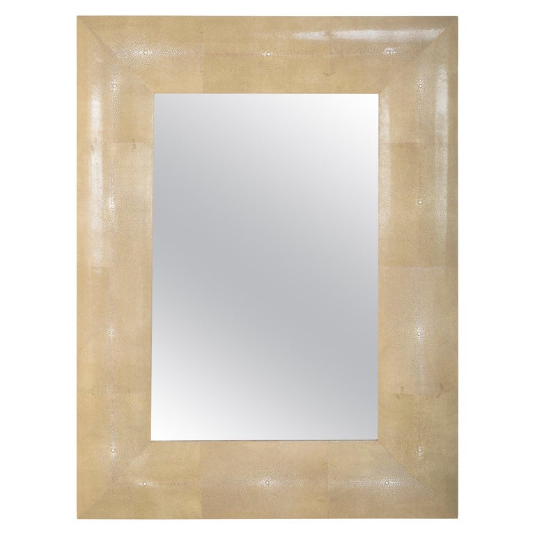 Modern Shagreen Rectangular Mirror at 1stDibs
