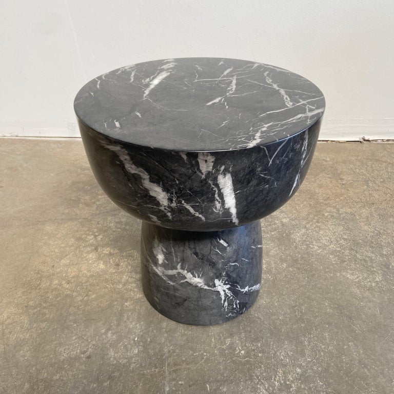 Modern Side Table in Marble Finish at 1stDibs