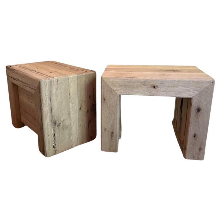 Modern Side Table Without Drawer In Solid White Oak For Sale at 1stDibs