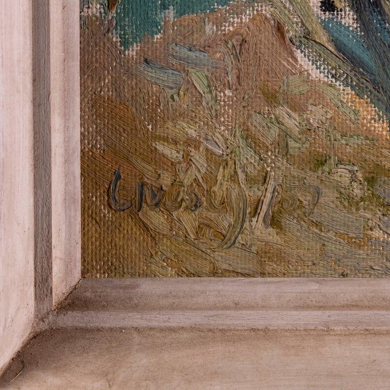 Modern Signed Painting French Riviera Landscape For Sale at 1stDibs