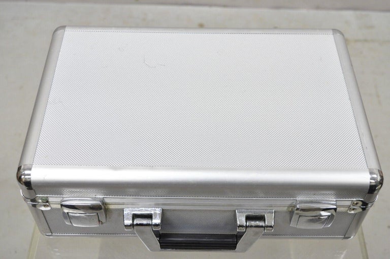 Modern Silver Aluminum Metal Storage Box Briefcase Carry Bag For Sale ...