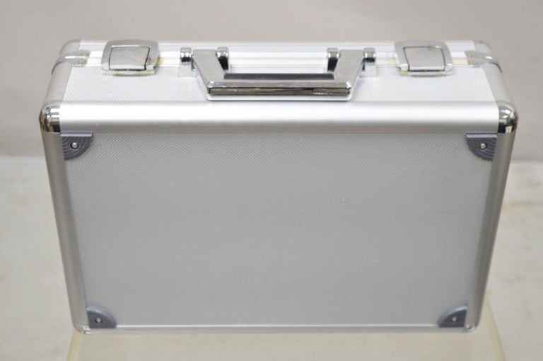 Modern Silver Aluminum Metal Storage Box Briefcase Carry Bag For Sale ...