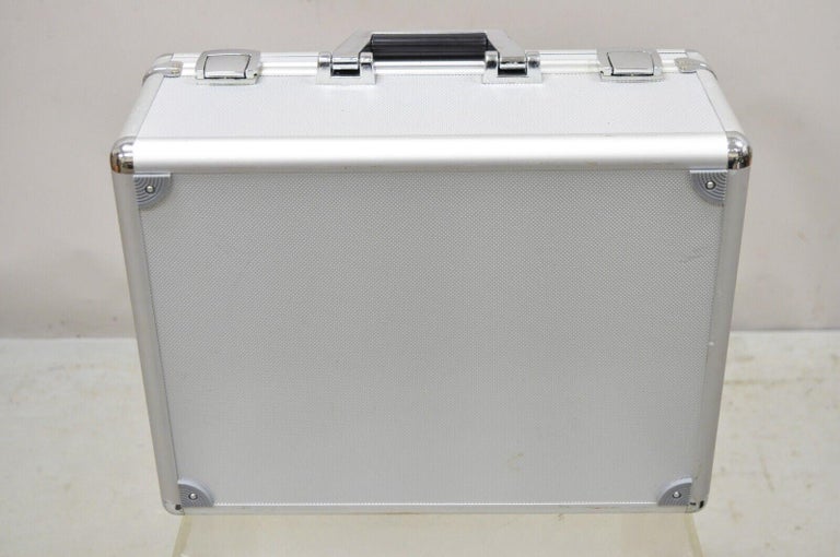 Modern Silver Aluminum Metal Storage Box Briefcase Carry Bag For Sale ...
