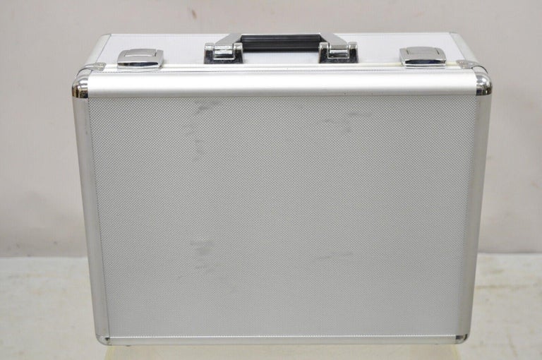 Modern Silver Aluminum Metal Storage Box Briefcase Carry Bag For Sale ...