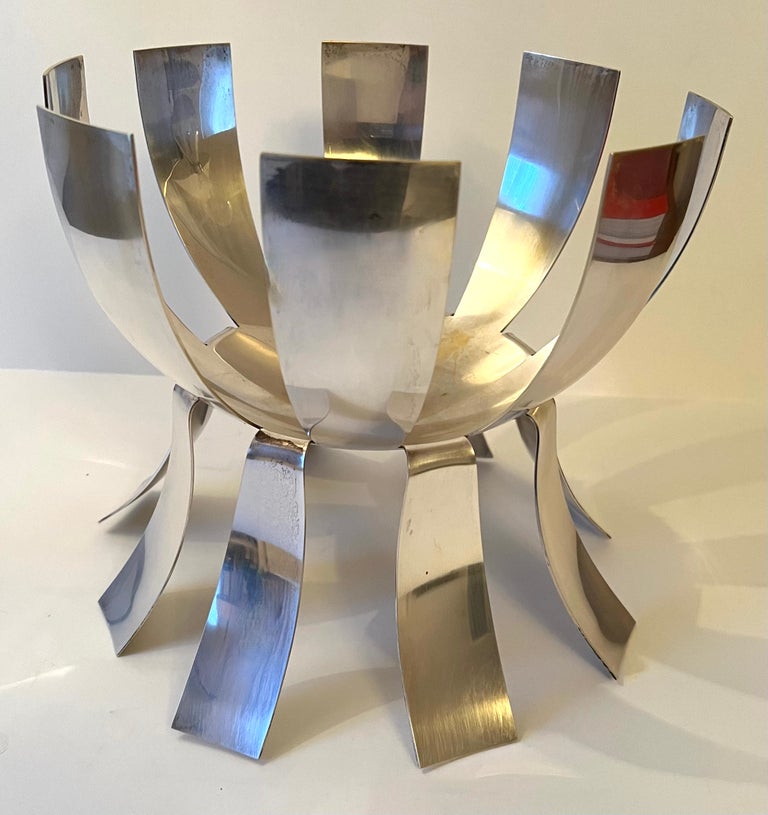 Modern Silver Plate Fruit or Decorative Bowl For Sale at 1stDibs