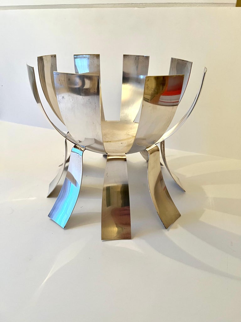 Modern Silver Plate Fruit or Decorative Bowl For Sale at 1stDibs
