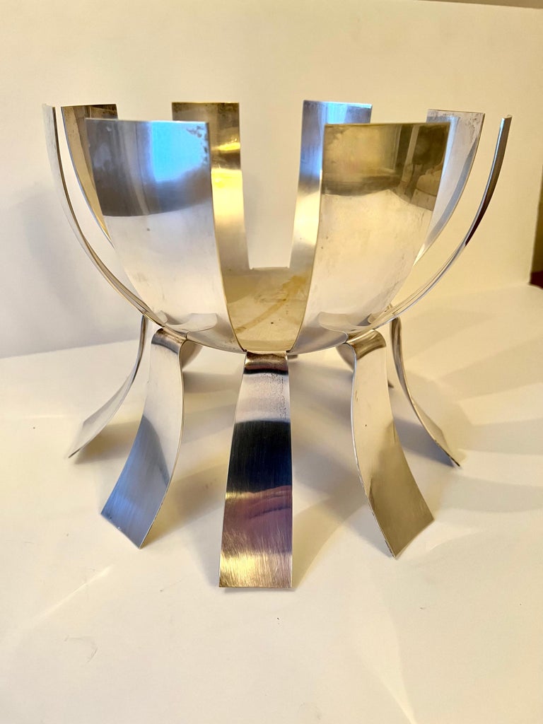 Modern Silver Plate Fruit or Decorative Bowl For Sale at 1stDibs