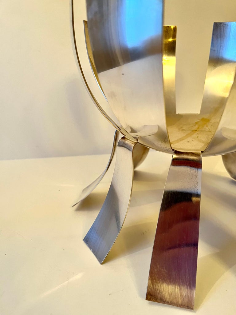 Modern Silver Plate Fruit or Decorative Bowl For Sale at 1stDibs