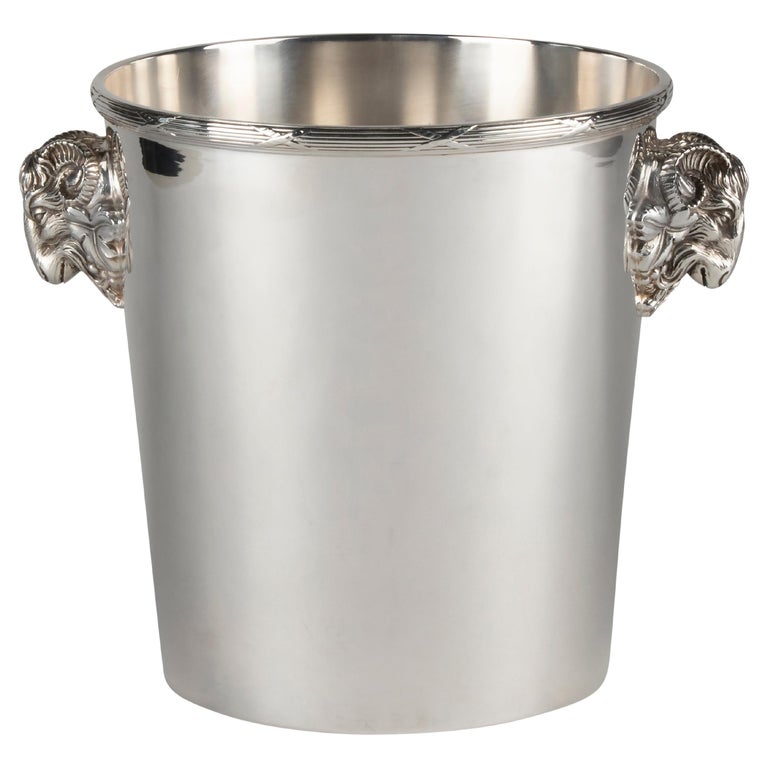 Modern Silver Plated Wine Cooler by Christofle at 1stDibs
