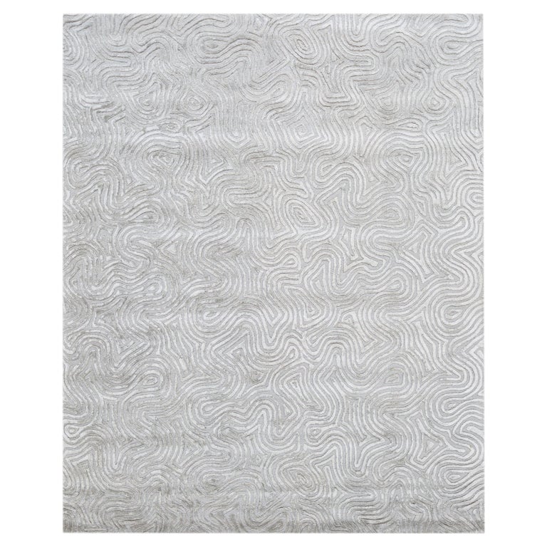 Modern Silver Tufenkian Tufted Wool Rug For Sale at 1stDibs