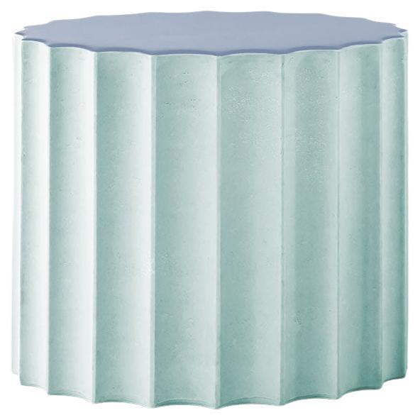 Modern Small Turquoise and Oxblood Ion Fluted Oval Glass and Resin Side ...