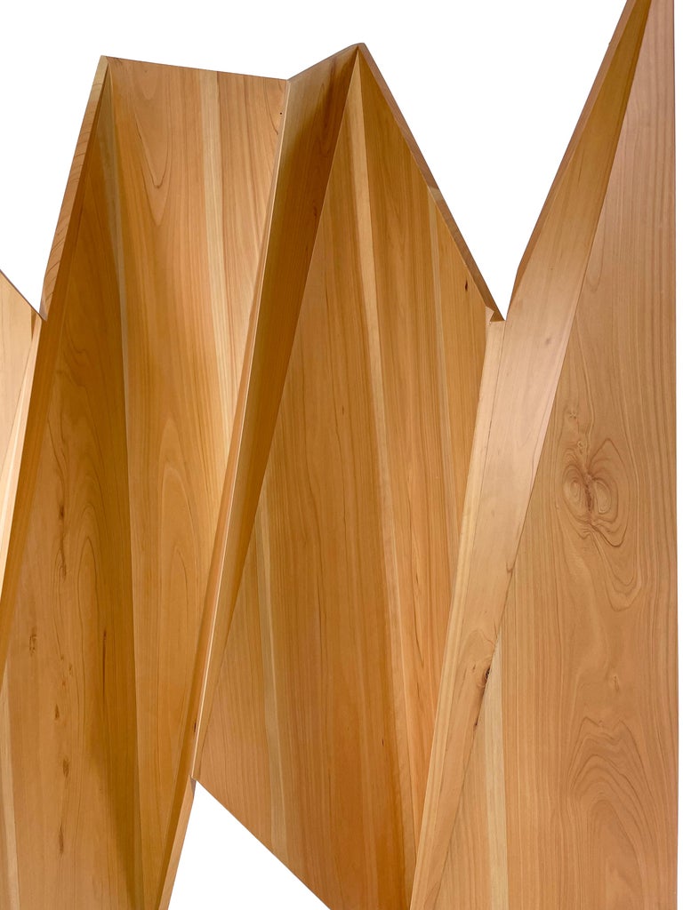 Modern Wood Sculpture Wall Screen / Room Divider by Pierre Sarkis For ...