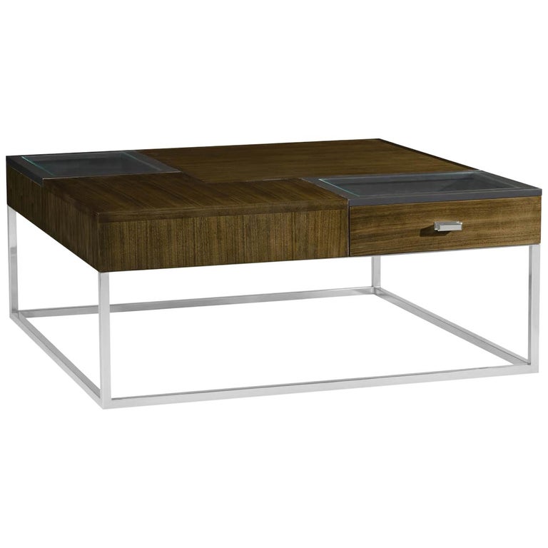 Modern Square Cocktail Table For Sale at 1stDibs