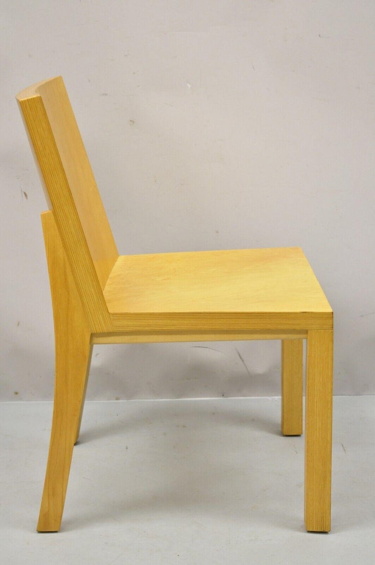 Modern Stacked Laminated Birch Beechwood Laminate Dining Chair, Set of ...