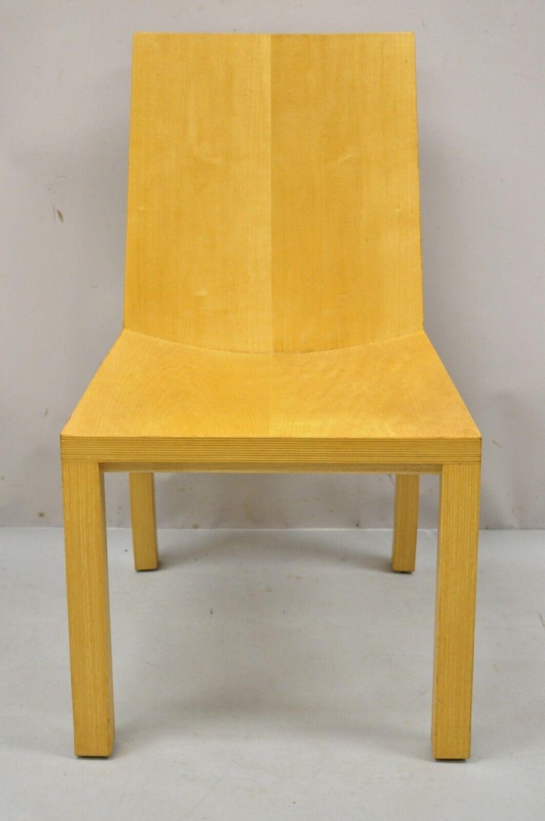 Modern Stacked Laminated Birch Beechwood Laminate Dining Chair, Set of ...