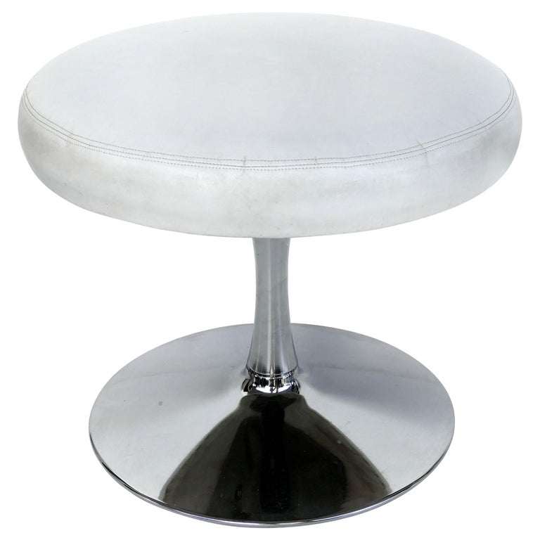 Modern Stainless Steel Round Swivel Stool For Sale at 1stDibs