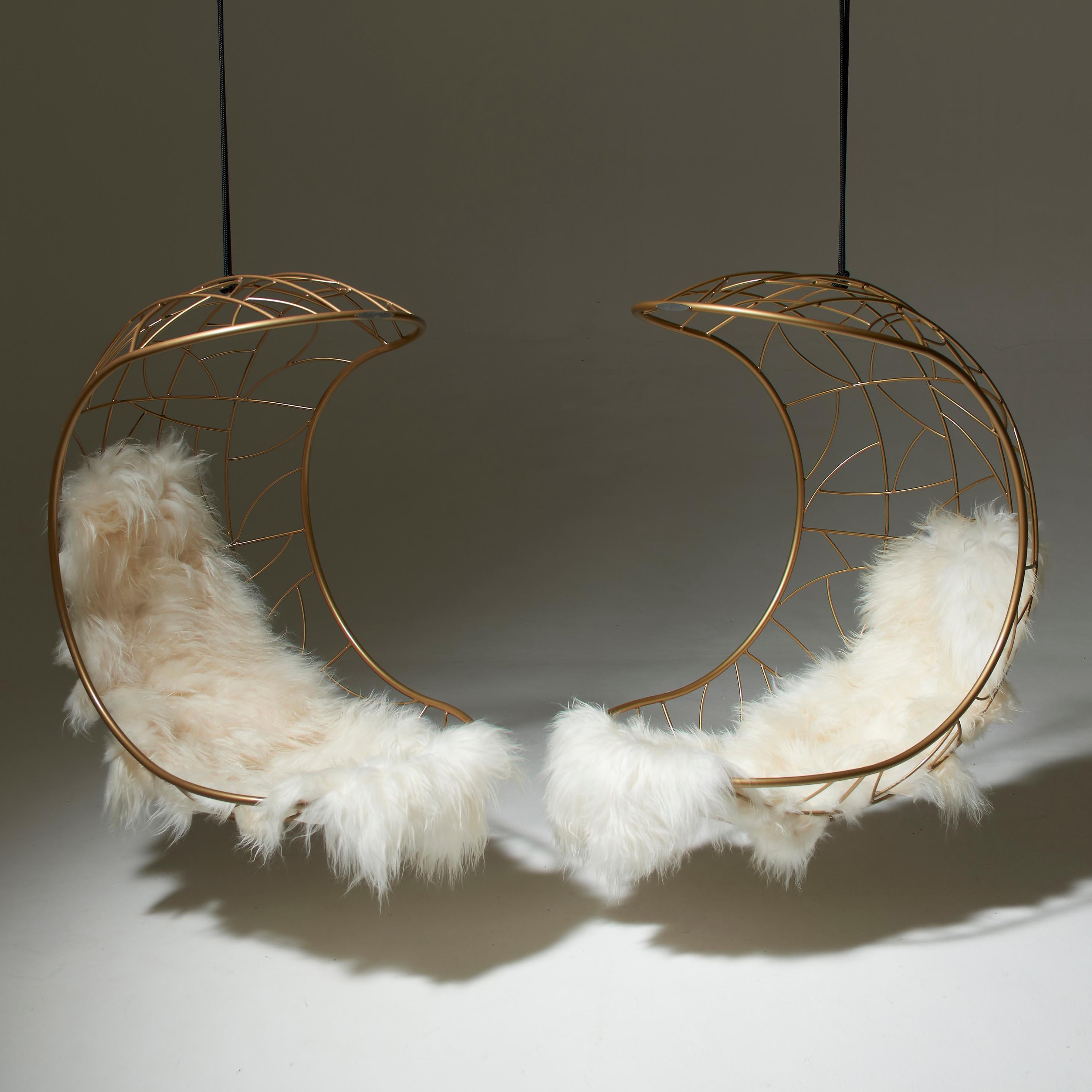 Modern Steel Nest Shaped Swing Chair For Sale at 1stDibs