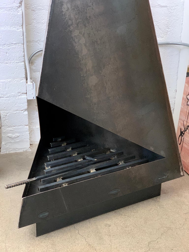 Modern Steel Outdoor fireplace at 1stDibs