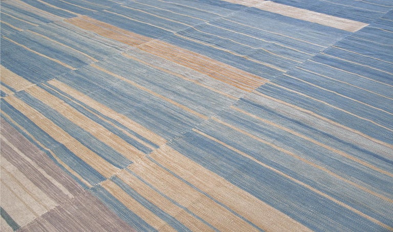 Modern Stripe Flatweave Rug For Sale at 1stDibs