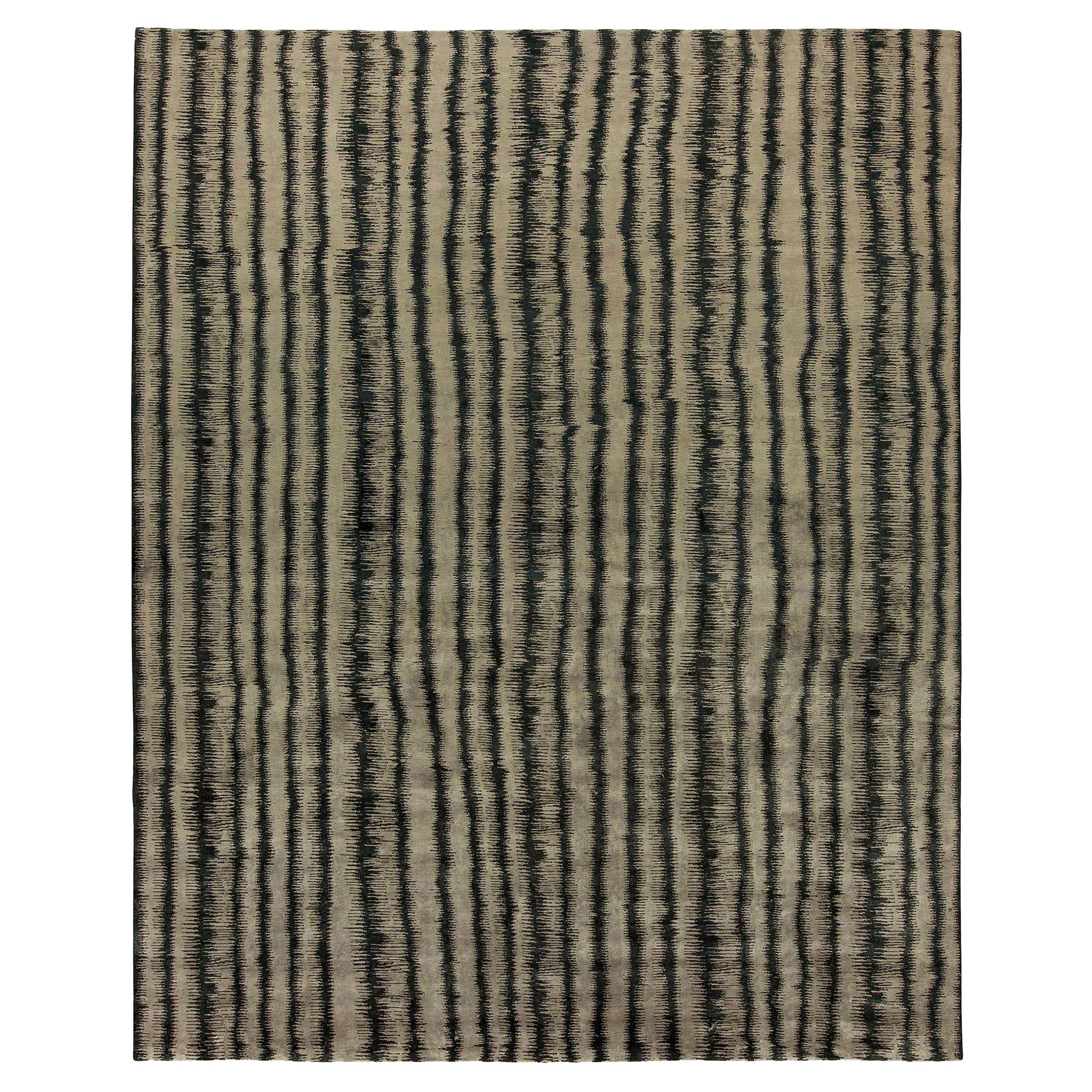 Tony Duquette Emerald Green Malachite Modern Silk Rug at 1stDibs ...