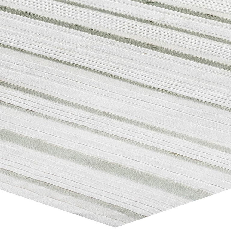 Modern Striped High-Low Flat-Weave Wool Rug by Doris Leslie Blau For ...