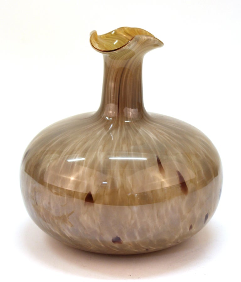 Modern Studio Art Glass Vase at 1stDibs