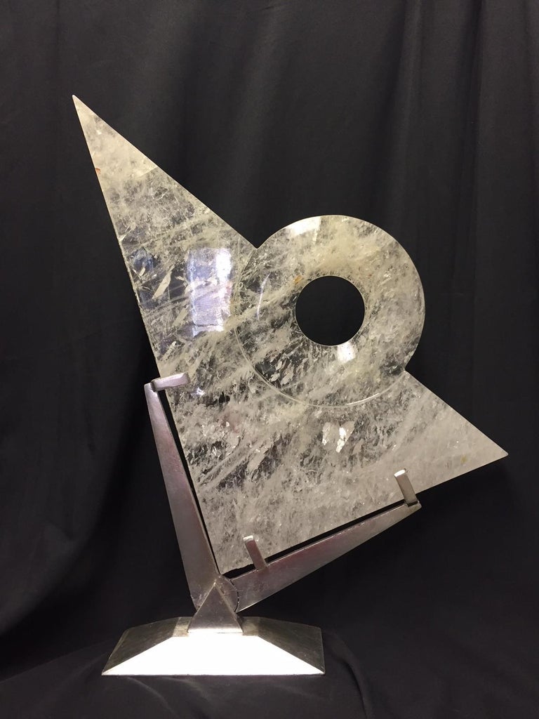Modern Style Carved Rock Crystal Sculpture For Sale at 1stDibs