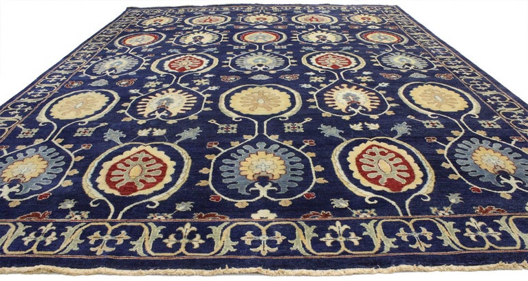 Contemporary Suzani Design Area Rug with Modern Colors and Khotan Style ...