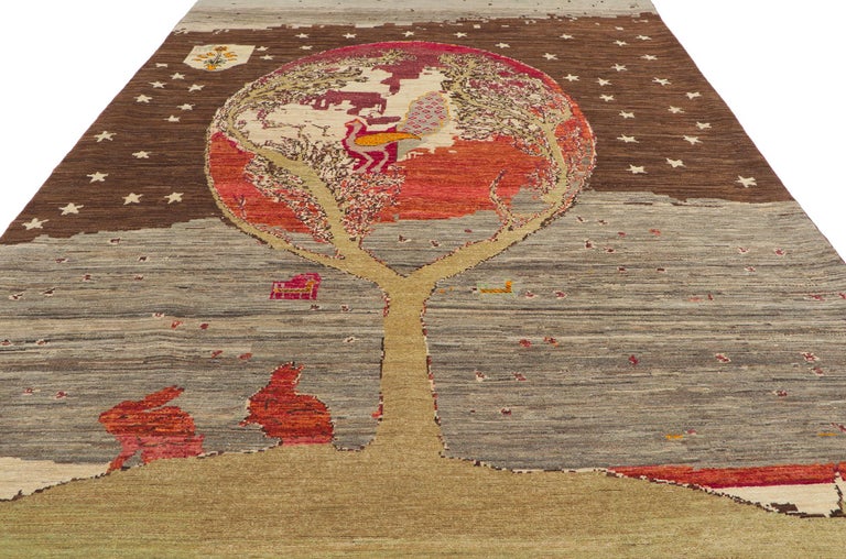 Modern Style Tree of Life Rug with Biophilic Design For Sale at 1stDibs