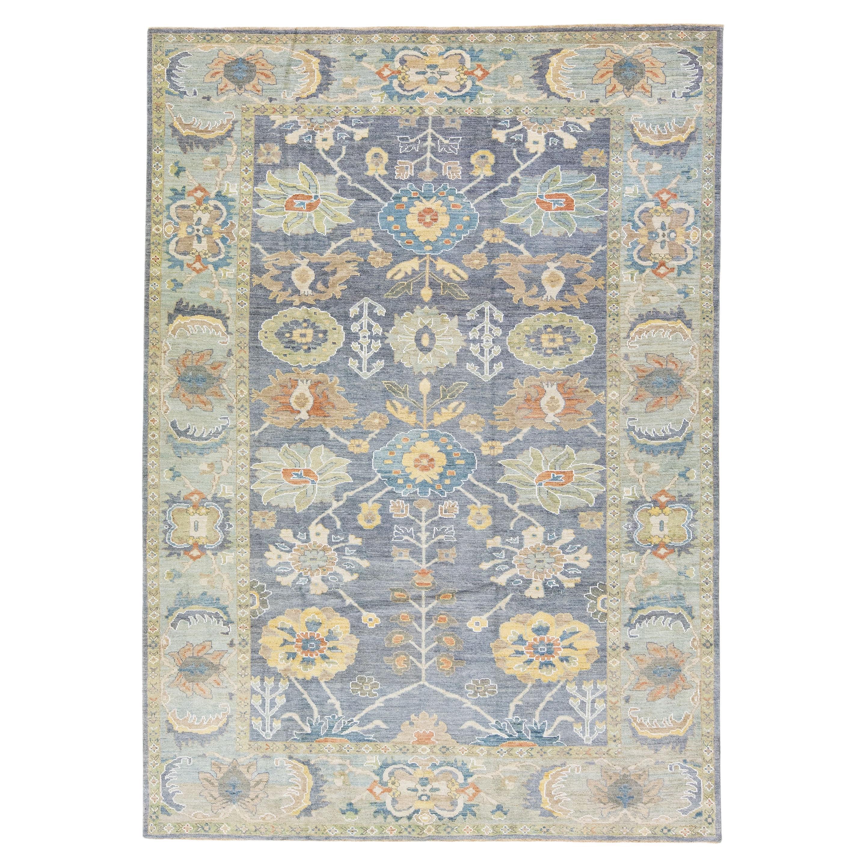 Antique Sultanabad Red Handmade Floral Pattern Persian Wool Rug For ...