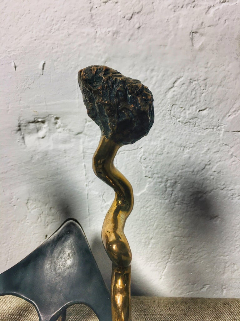 Late 20th Century Three figure Modern Abstract Tarnished Bronze ...