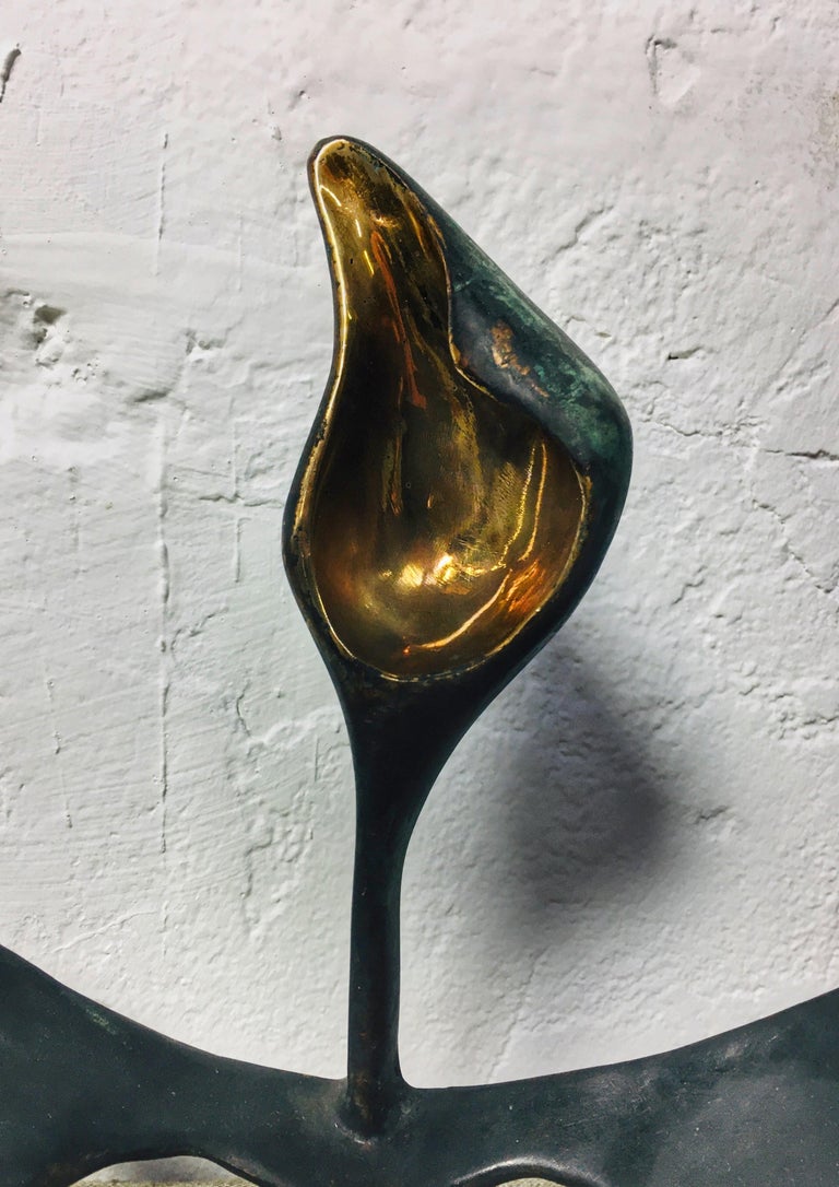 Late 20th Century Three figure Modern Abstract Tarnished Bronze ...