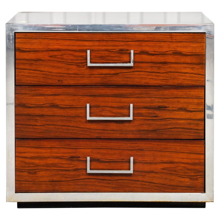 Modern Three Drawer Night Stand For Sale at 1stDibs