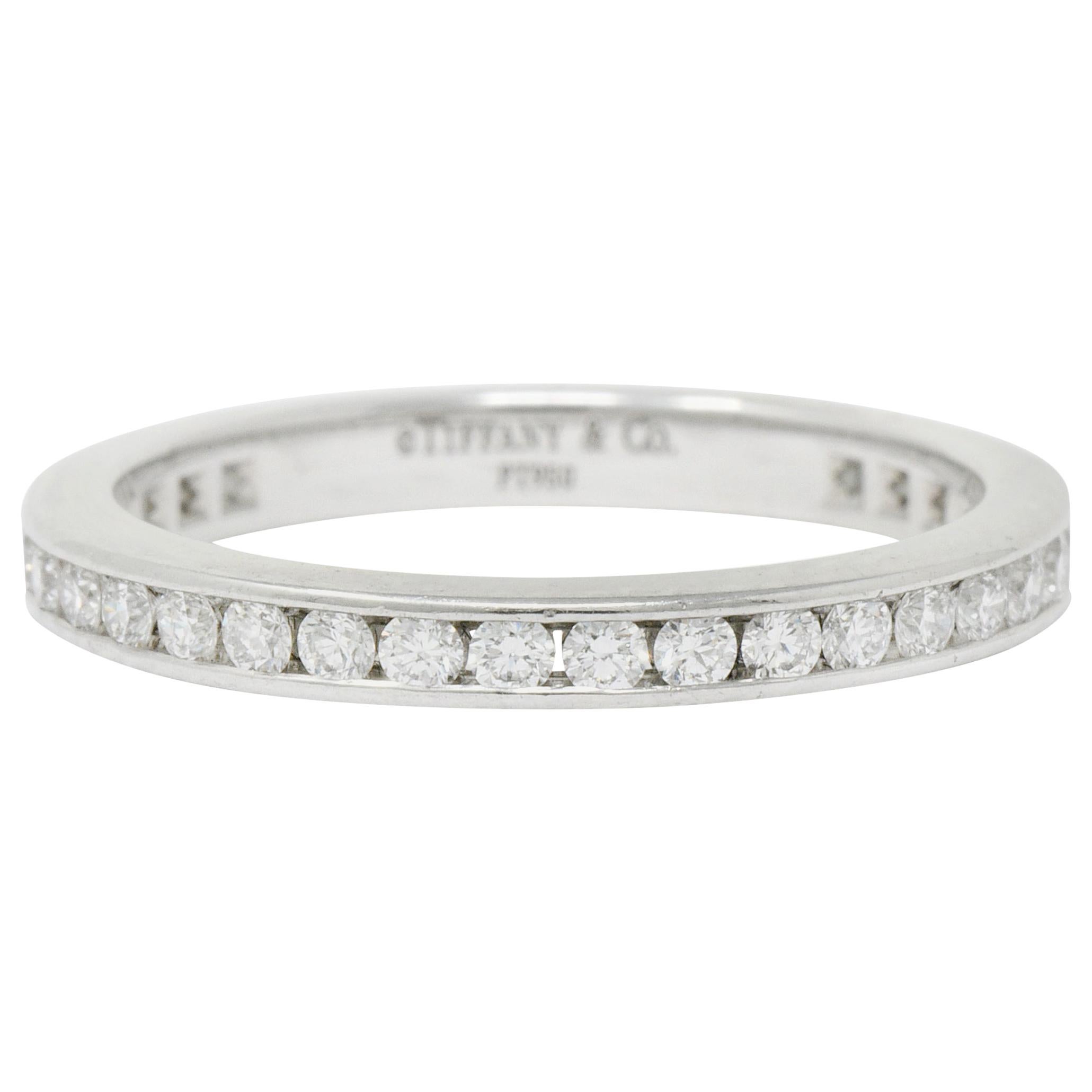 Cartier 3.05 Carat Diamond Platinum Eternity Band Stack Ring at 1stDibs