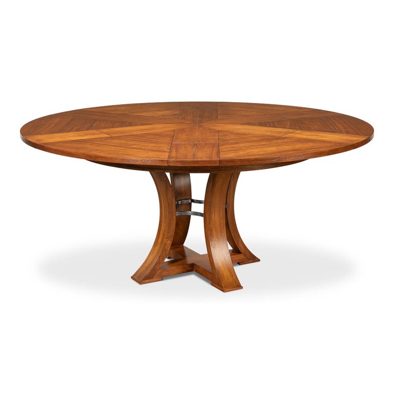 Modern Transitional Dining Table, 70, Tobacco Finish For Sale at 1stDibs