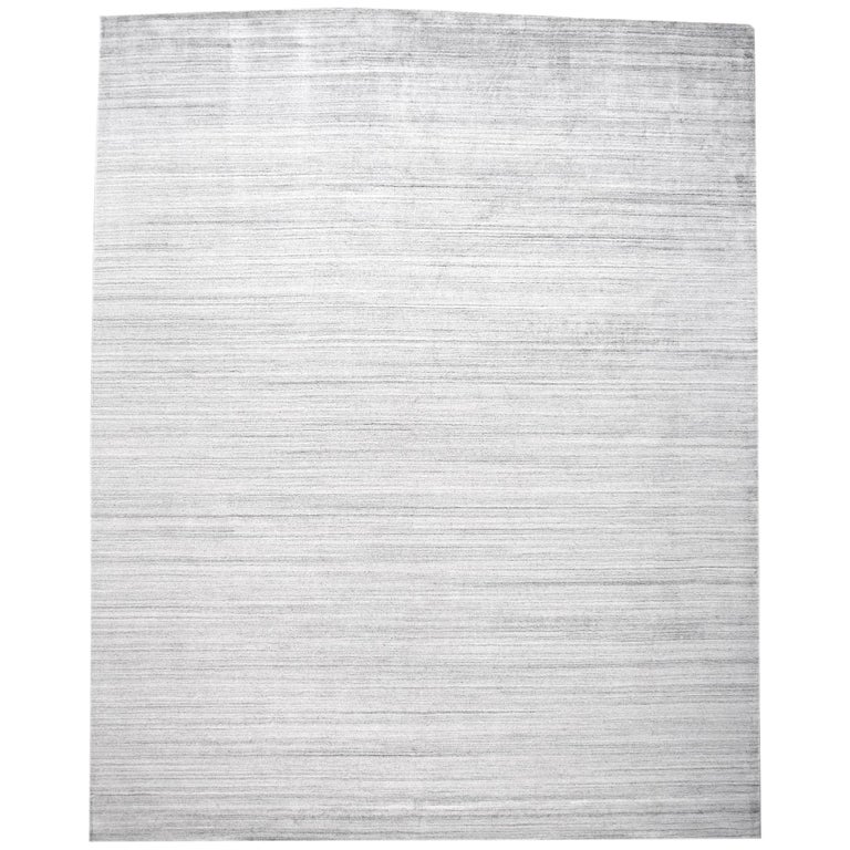 Modern Transitional Solid Gray Rug For Sale at 1stDibs