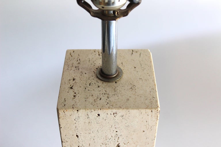 Modern Travertine Lamp at 1stDibs
