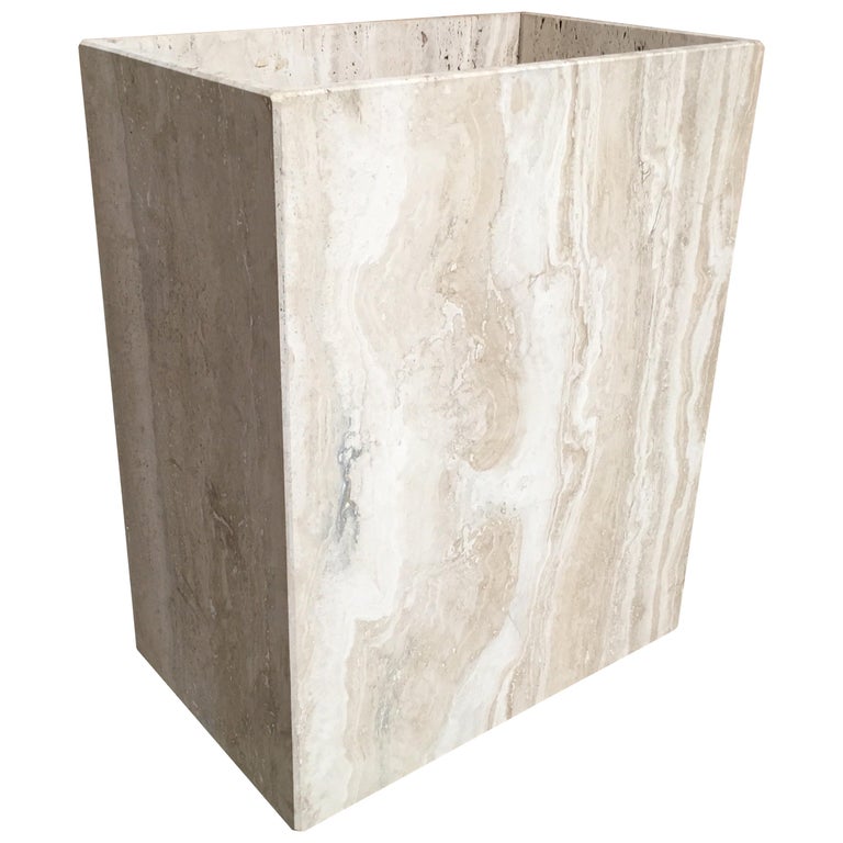 Modern Travertine Marble Planter at 1stDibs | travertine planters