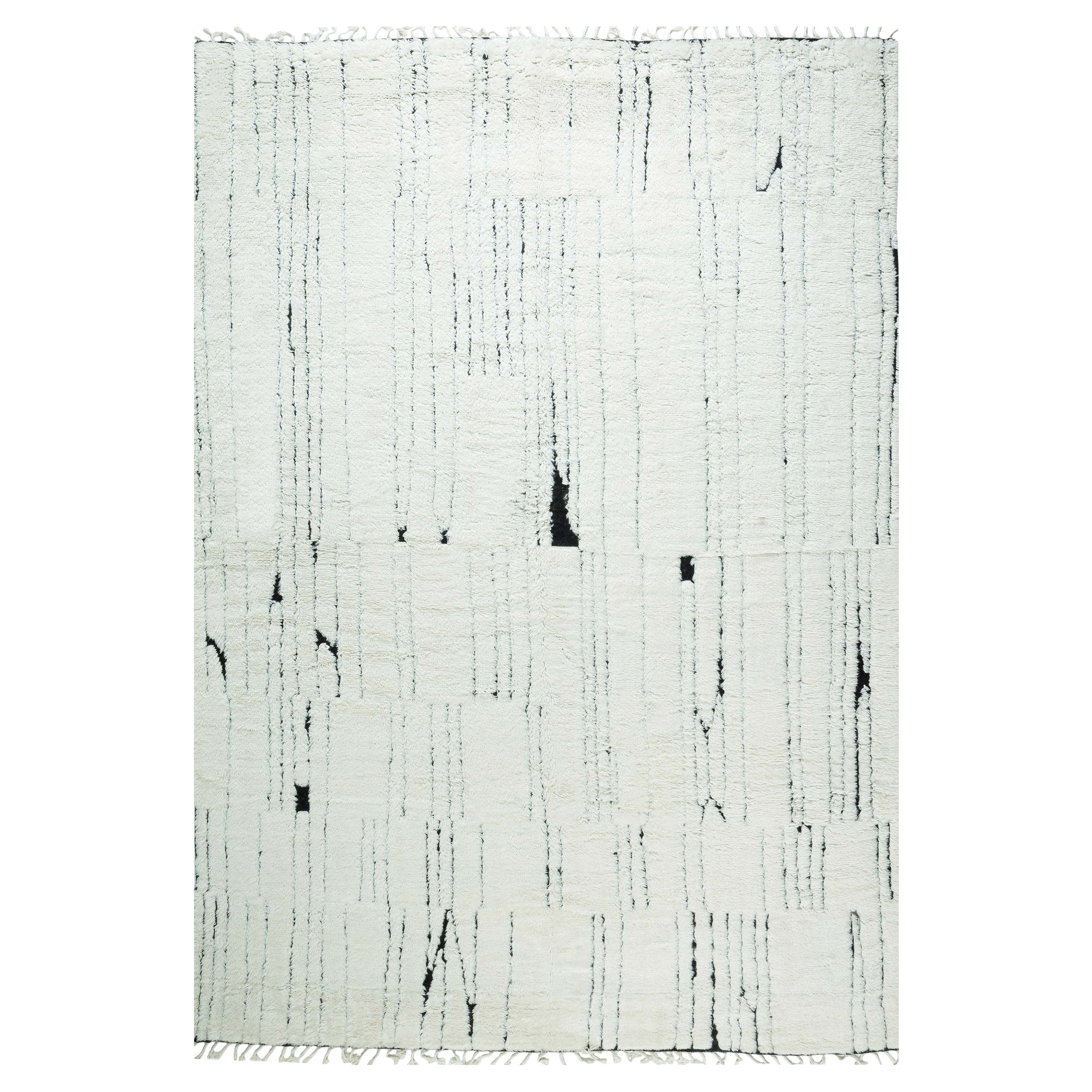 Modern Biophilic Moroccan High-Low Rug, Biophilia Japandi Meets Wabi ...