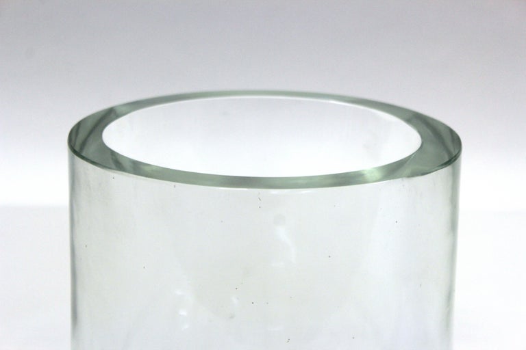 Modern Tubular Shaped Glass Vase at 1stDibs