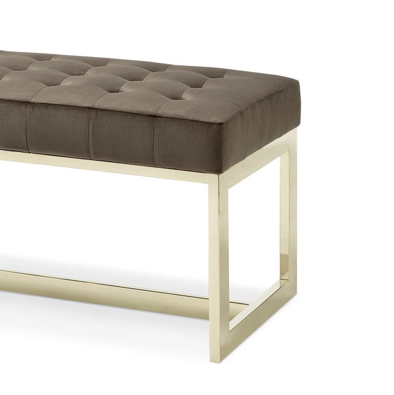 Modern Tufted Bench For Sale at 1stDibs
