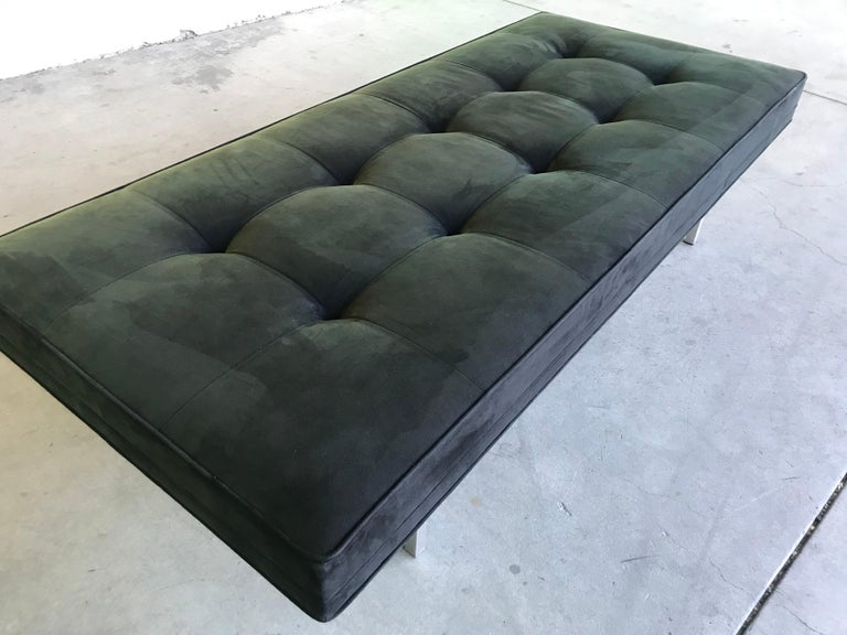 Modern Tufted Suede Daybed or Bench, 2000 For Sale at 1stDibs