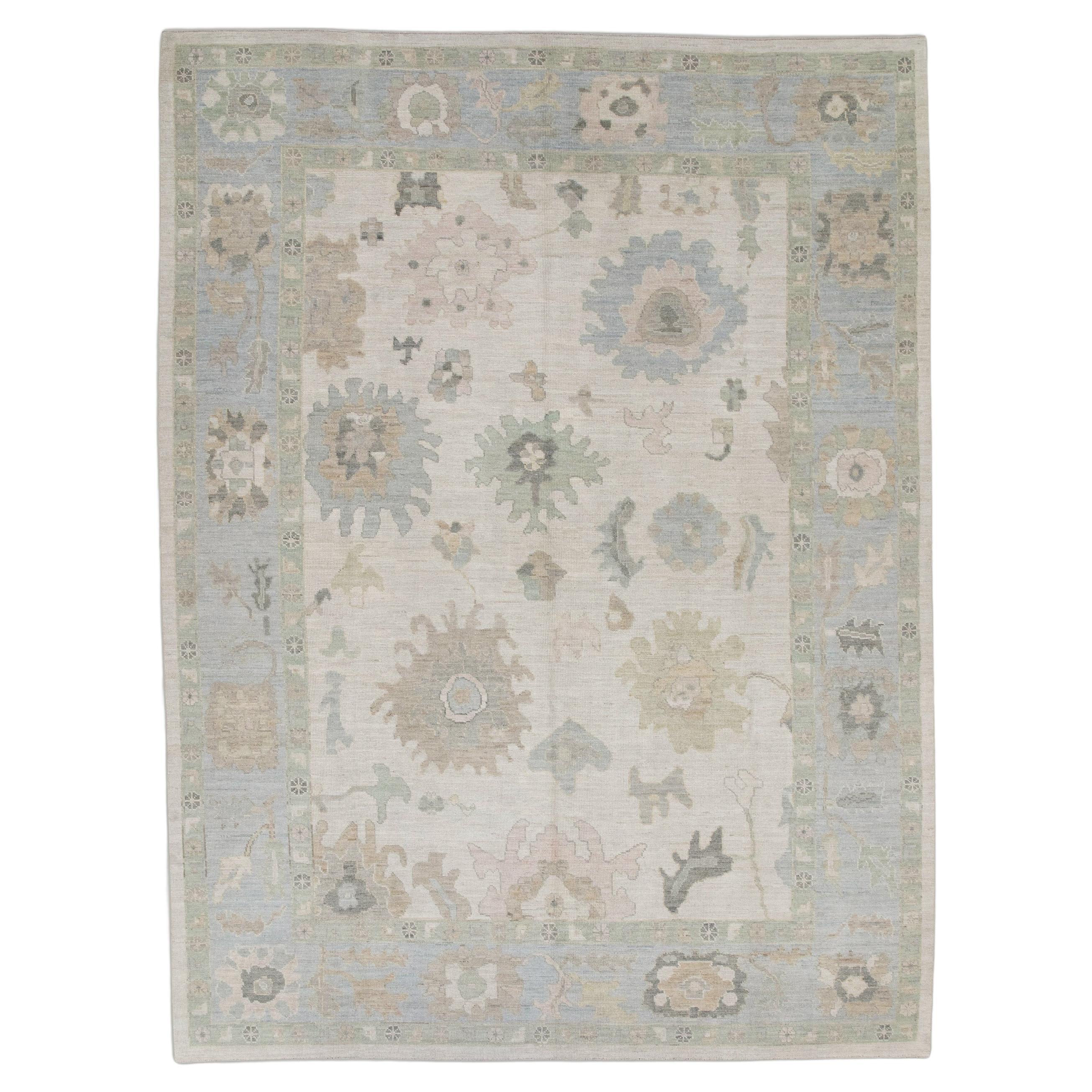 Modern Turkish Oushak Rug For Sale at 1stDibs