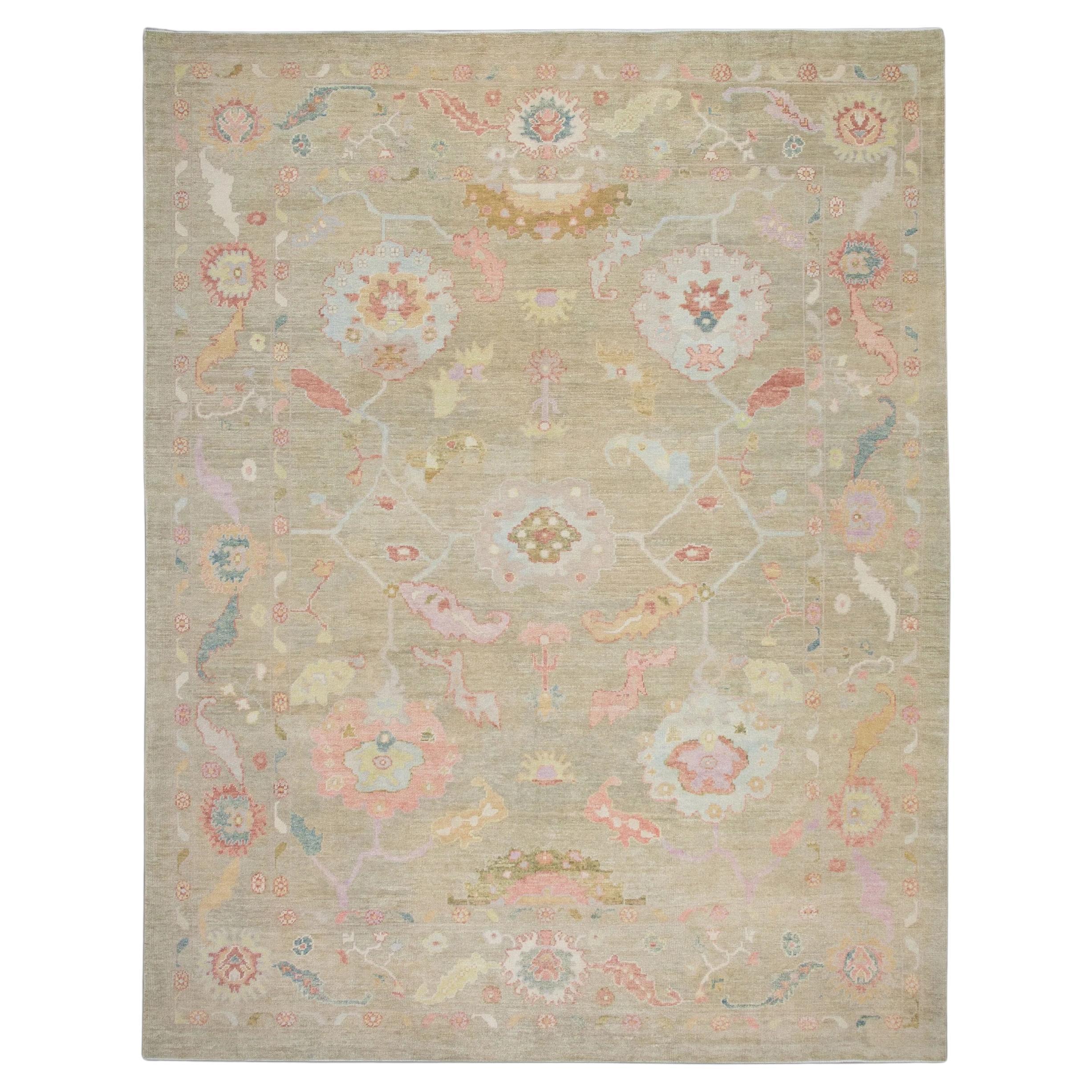 Modern Turkish Oushak Rug For Sale at 1stDibs