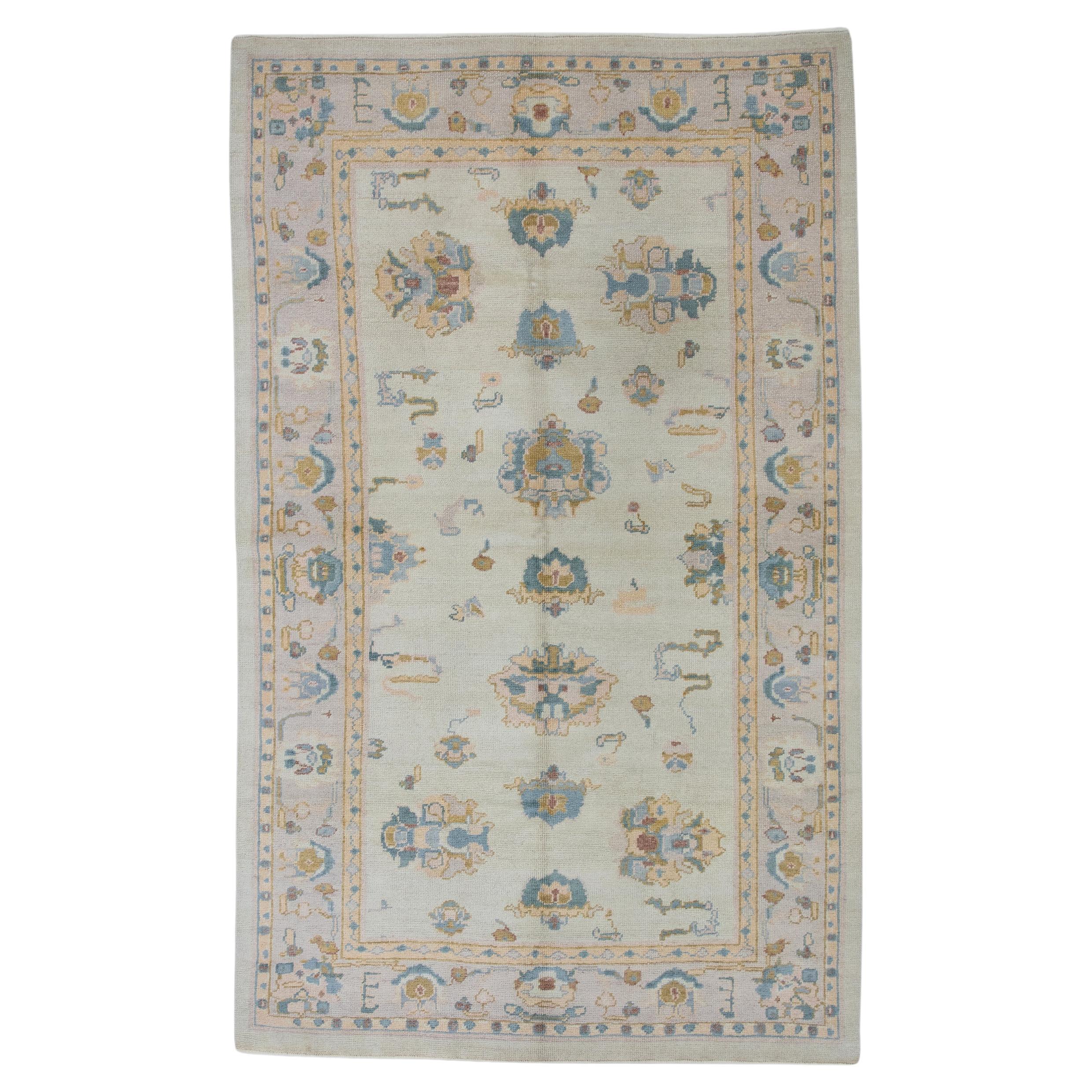 Modern Turkish Oushak Rug For Sale at 1stDibs