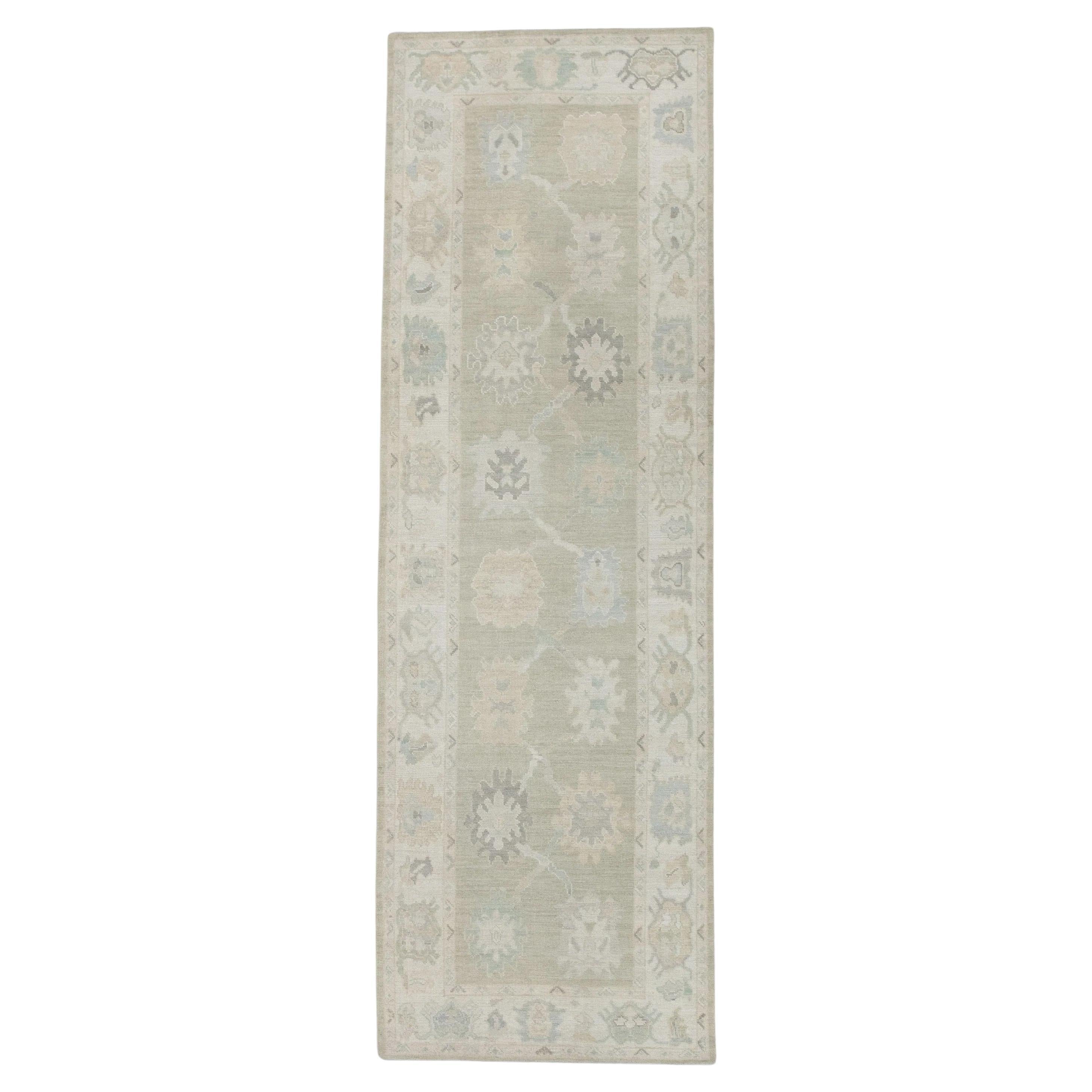 Modern Turkish Oushak Runner For Sale at 1stDibs